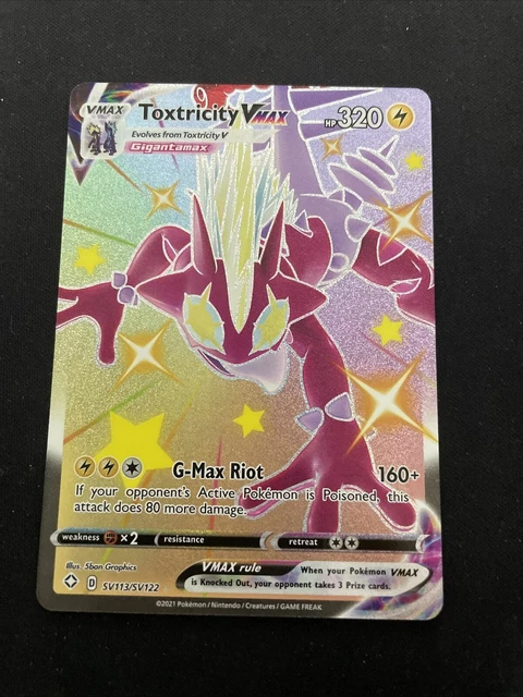 POKÉMON SHINING FATES - Toxtricity VMAX Full Art Ultra Rare SV113/SV122 ...