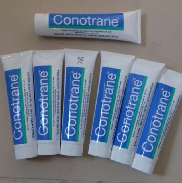 CONOTRANE ANTISEPTIC SOOTHING Cream 7 tubes of 100g nappy rash barrier ...