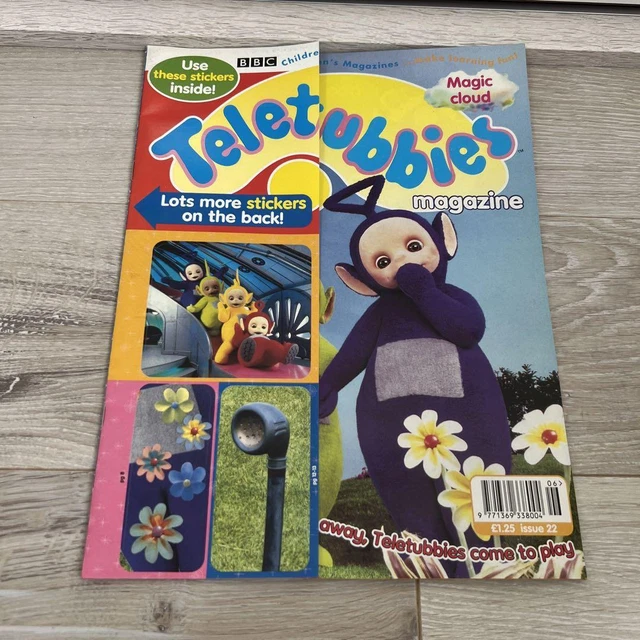 VINTAGE TELETUBBIES MAGAZINE w/ Stickers Slight Wear and Dirt due to ...