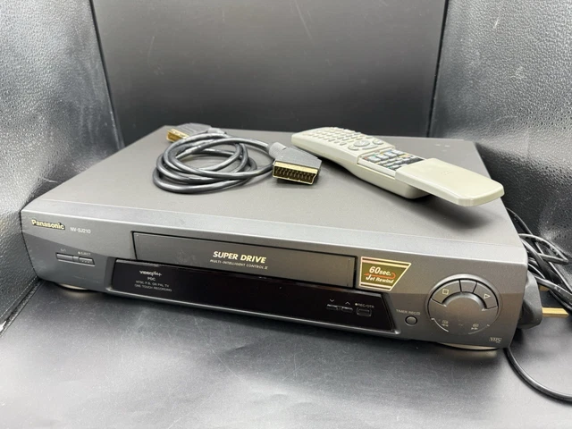 PANASONIC SUPER DRIVE VHS VCR Video Cassette Player / Recorder & Remote ...