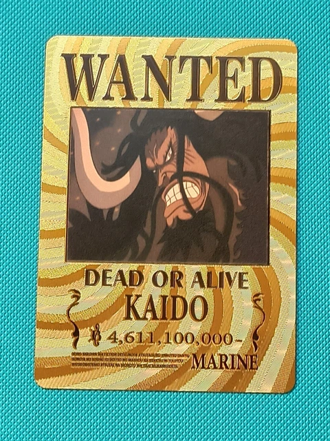 KAIDO ONE PIECE Op Luffy Carte Card Prism Holo Flash Anime Manga Wanted ...
