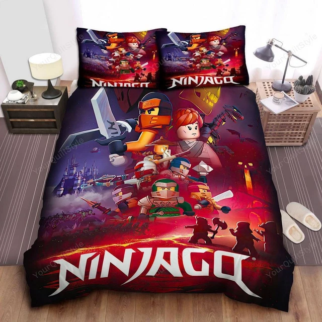 NINJAGO MASTER OF Mountain Poster Quilt Duvet Cover Set Bedspread ...