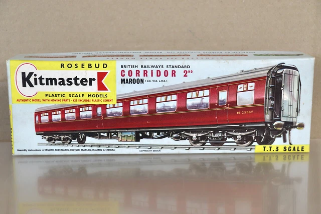KITMASTER 20 TT GAUGE BR MAROON MK1 CORRIDOR 2nd CLASS COACH KIT nz £29 ...