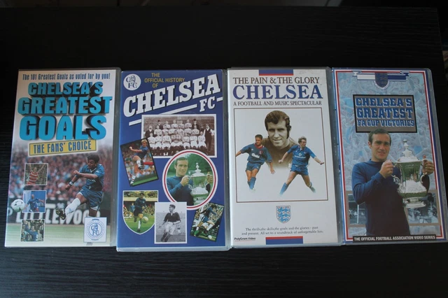 CHELSEA FC VHS (PAL) Video Cassettes Job Lot/Bundle of Four Tapes Very ...