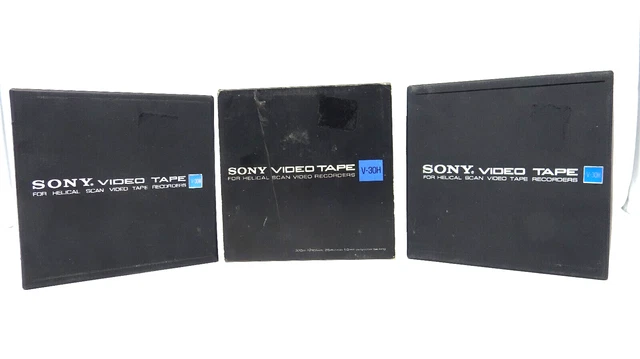 SONY VIDEO TAPE Helical Scan Recording V-30H Set of 3 - 2 Opened - 1 ...