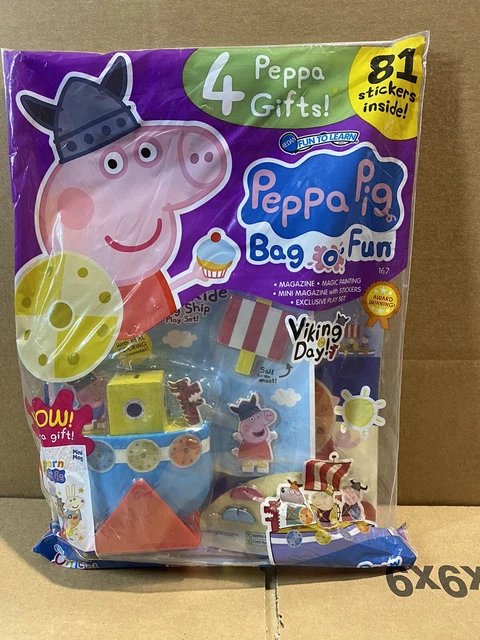 FUN TO LEARN Peppa Pig Bag o fun magazine #167 Stickers + Viking Day ...