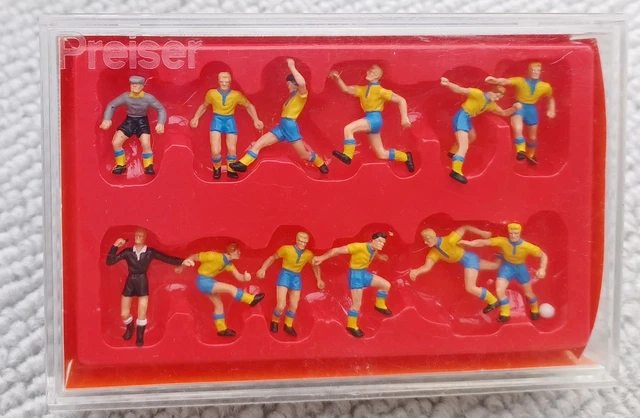 WM 2026 PREISER HO Nr. 10075 Fußball Mannschaft in blau gelb Ukraine Farben OVP EUR 19,99 ...