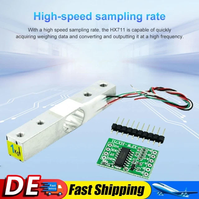 HX711 WEIGHT SENSOR Module 1kg Load Cell for Microcontroller (HX711 and ...