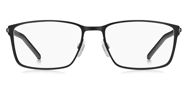 TOMMY HILFIGER EYEGLASSES Matt Black Rectangle Glasses FRAME ONLY TH64 ...