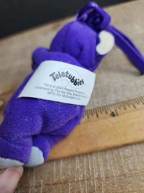 TELETUBBIES TINKY WINKY Key Chain Backpack Clip PURPLE McDonalds Toy ...