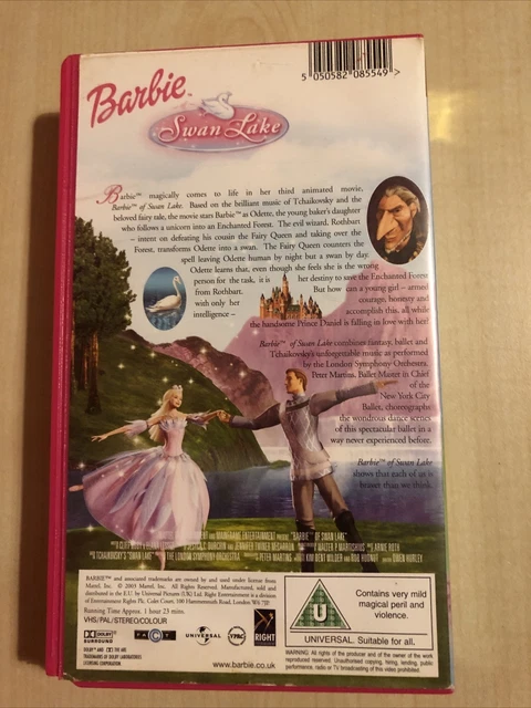 BARBIE VIDEO SWAN Lake VHS Video Tape Kids Film Collectors No Reserve £ ...