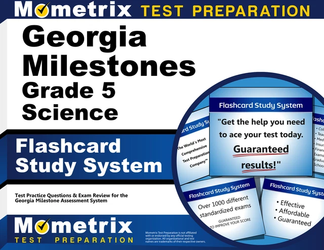 GEORGIA MILESTONES GRADE 5 Science Flashcard Study System $24.99 - PicClick