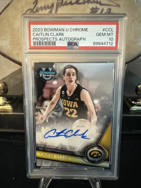 AUTÓGRAFO AUTOMÁTICO BOWMAN Chrome U University Caitlin Clark Prospect ...