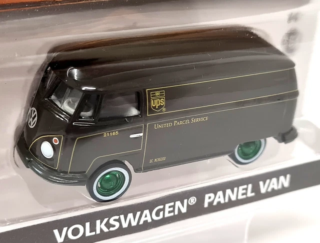 GREENLIGHT 1/64 VOLKSWAGEN T1 Panel Van Split Window UPS CHASE Diecast ...