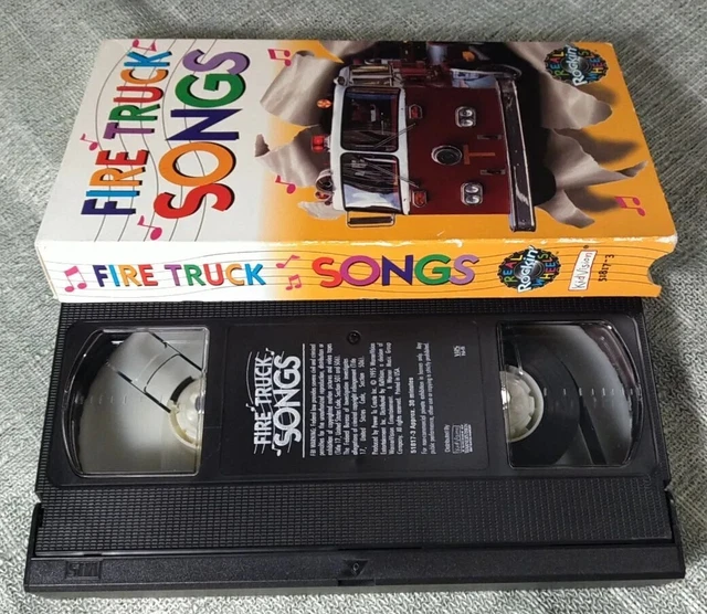 FIRE TRUCK SONGS (VHS) Real Rockin Wheels Kid Vision Video music ...