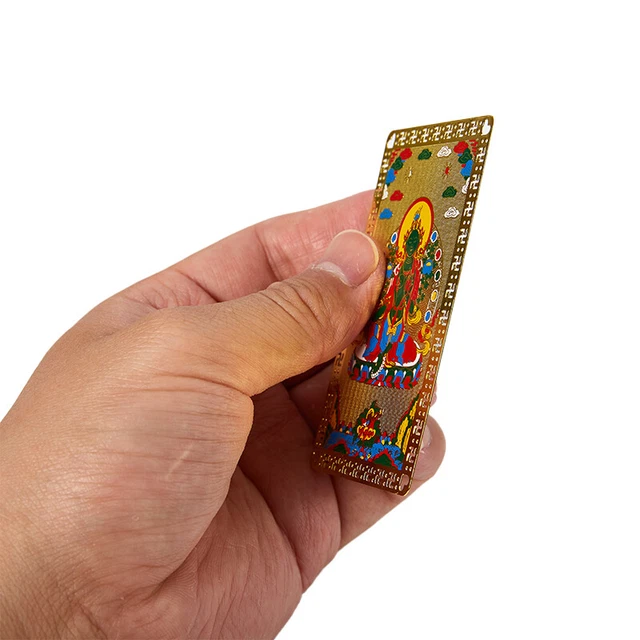 MONOCHROME METAL BUDDHA Card Copper Card God Of Wealth Guan Gong ...