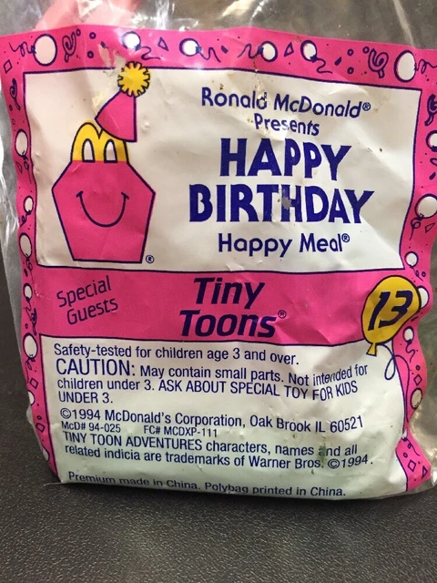 1994 Mcdonalds Happy Meal Birthday Train Set 13 Tiny Tunes Eur 11 42