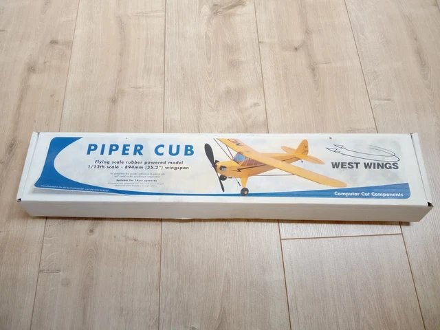WEST WINGS PIPER Cub 1/12th scale electric/rubber powered model ...