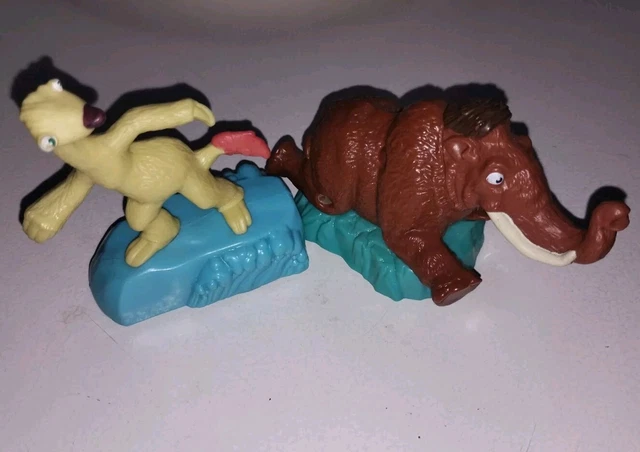 LOT OF 2 McDonalds Ice Age Toys Sid Sloth and Manny Mammoth $9.95 ...
