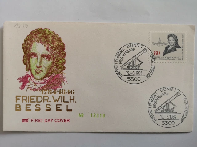 FDC FIRST DAY LETTERS Friedrich Wilhelm Bessel astronomer and ...