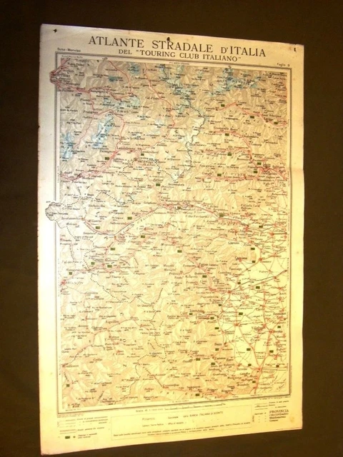 MAP SUSA MONVISO Pinerolo Revello Touring Club Italian 1922 £20.77 ...