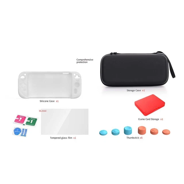 10 IN 1 For Nintendo Switch 2 Protection Kit Silicone Case Storage Bag ...
