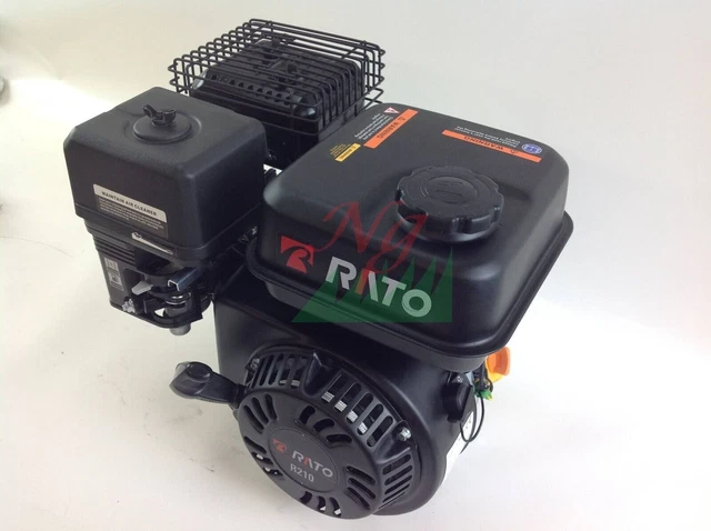 MOTEUR COMPLET RATO R210 212CC Arbre Horizontal Cylindrique 3/4 Avv ...