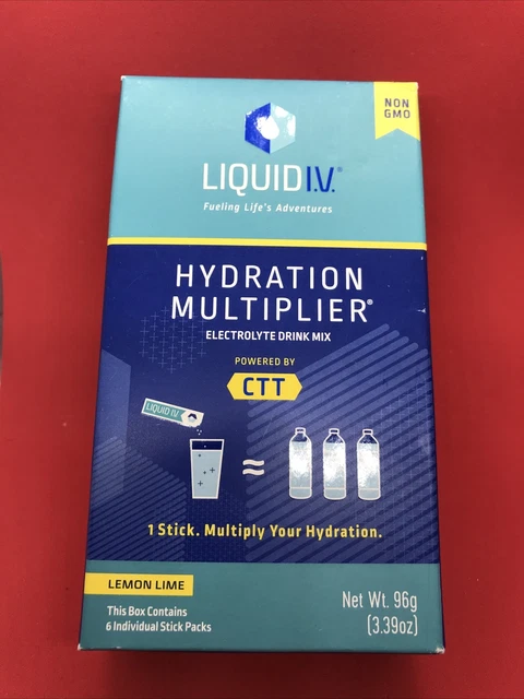 LIQUID IV HYDRATION MULTIPLIER Electrolyte Drink 6 sticks LEMON LIME ...