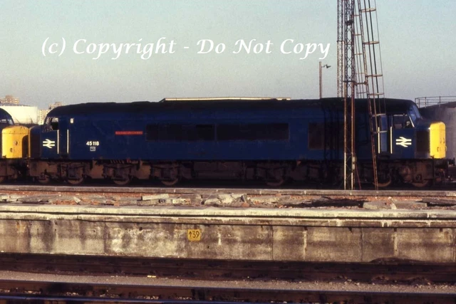 ORIGINAL 35MM DIESEL RAILWAY SLIDE CLASS 45 PEAK 45118 BRISTOL TEMPLE ...