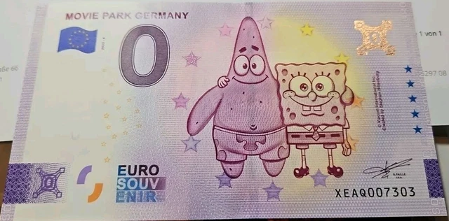 0 EURO SCHEIN Movie Park Germany Spongebob XEAQ EUR 29,90 - PicClick DE