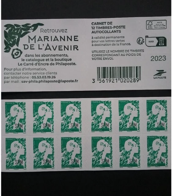 SAINT PIERRE ET Miquelon 2023 - Carnet Marianne de l'avenir EUR 25,00 - PicClick FR