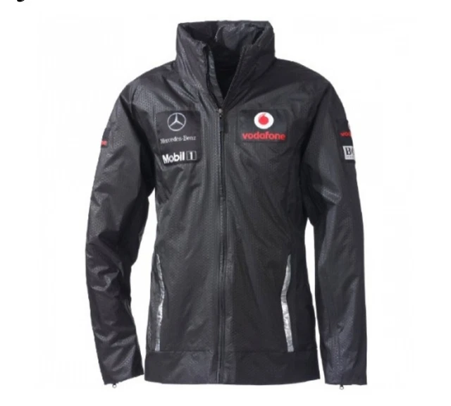 MEN'S MCLAREN MERCEDES F1 Vodafone Hugo Boss Waterproof Jacket Black ...