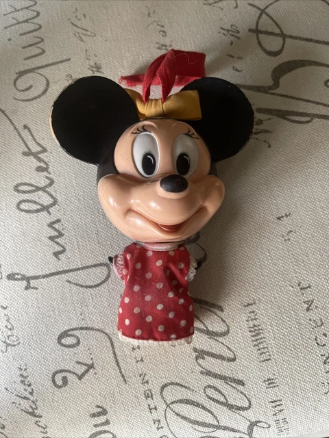VINTAGE WALT DISNEY Minnie Mouse Pull String Toy Mattel 1971 Burbank ...