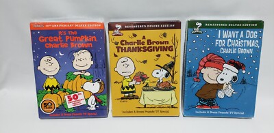 CHARLIE BROWN DVD Lot Peanuts Classics Great Pumpkin Thanksgiving ...