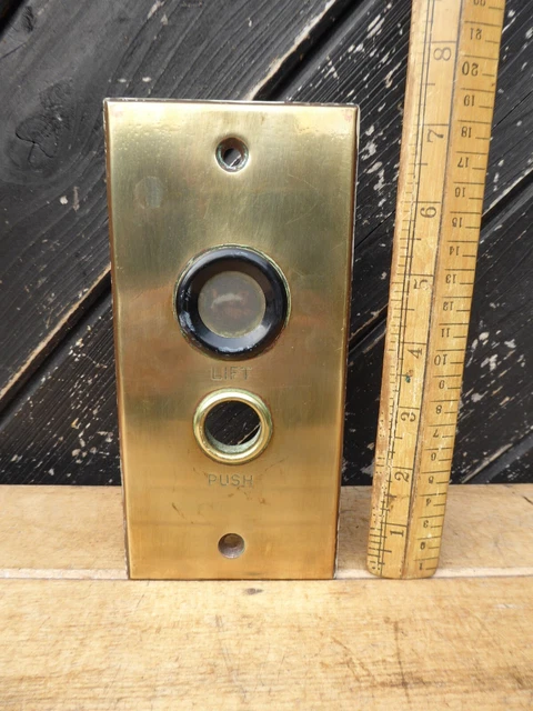 ANTIQUE BRASS LIFT call button / Lift / Elevator press button - Brass ...