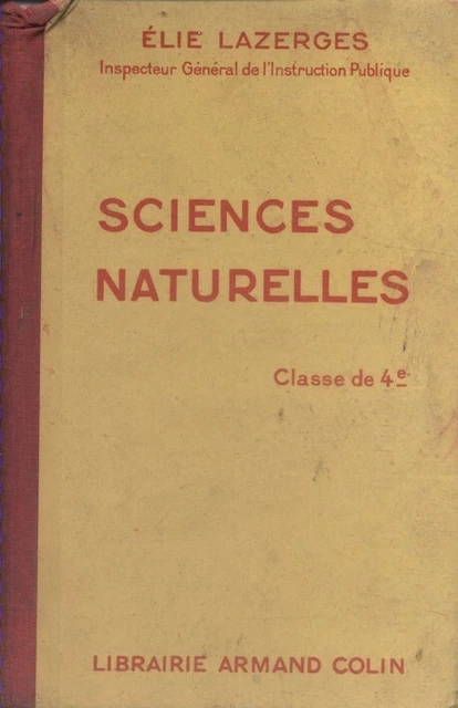 SCIENCES NATURELLES. CLASSE de 4e A et B des lyc es et coll ges. EUR 15 ...