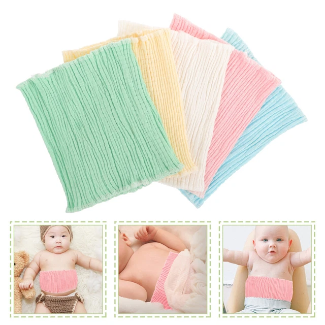 5 PCS BABY Navel and Belly Circumference Cotton Wraps Newborn Bands £7. ...