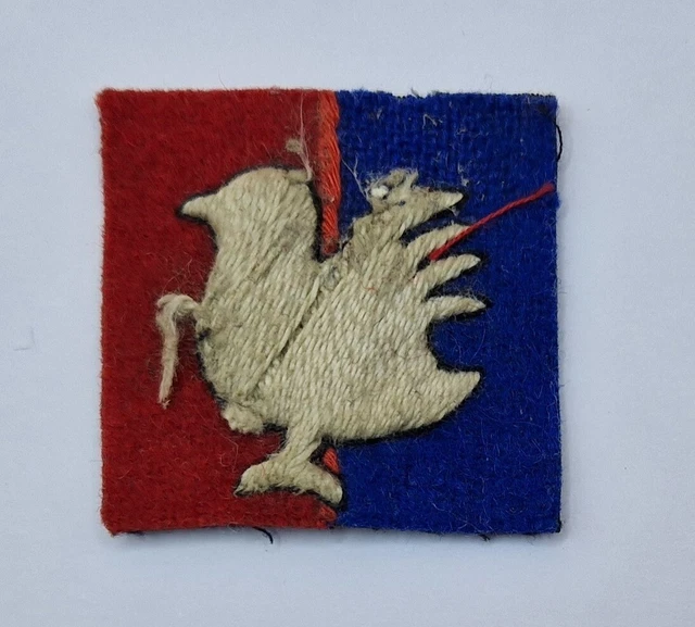 WW2 BRITISH ARMY Bird/Cockerel Unknown Formation Sign Embroidered Cloth ...