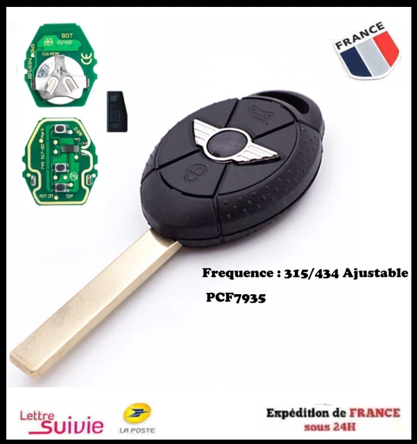 NEUF CLE TELECOMMANDE Pour Bmw Mini Cooper One D R50 R52 R53 434Mhz ...