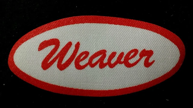 WEAVER VINTAGE 1960S Cursive Name Patch Uniform Shirt Iron On RARE VHTF ...