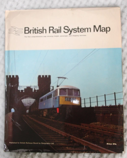 1969 BRITISH Rail Railway System Map - Freight passenger - Shipping ...