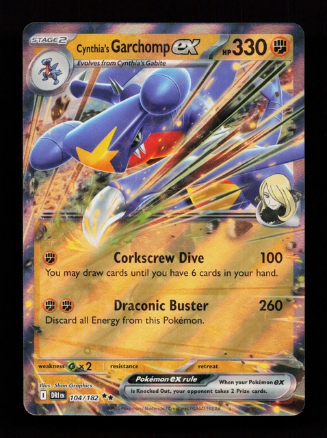 CYNTHIA'S GARCHOMP EX 104/182 SV10: Destined Rivals Pokémon Card £1.77 ...