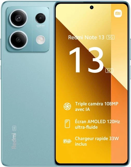 XIAOMI REDMI NOTE 13 5G 8/256GB Dual SIM ibrida Android 13 OCEAN TEAL ...