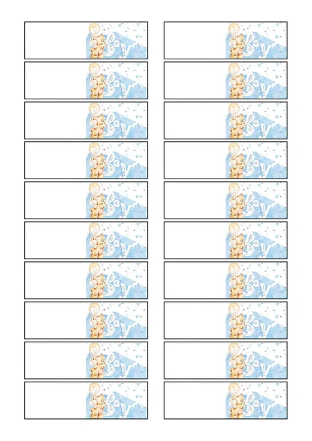 60 PETITES CARTES Bonbonnière 3 Feuilles A4 Cartes en Pointillé Baptême ...