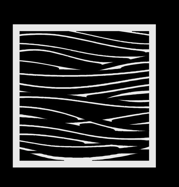 STENCIL QUADRATO 5&& linee ondulate a righe design arte astratta Gelli ...