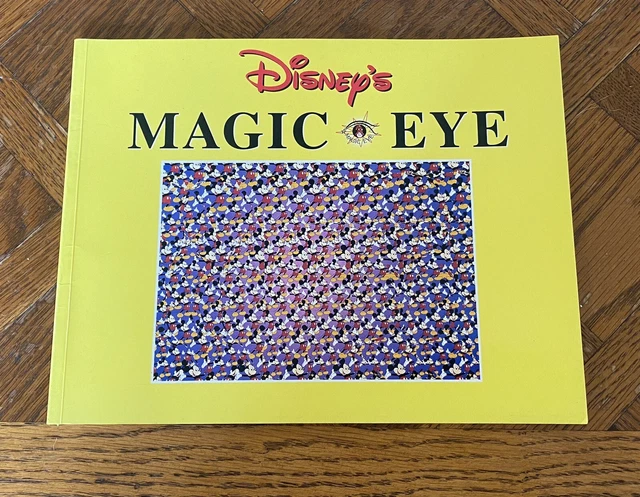 DISNEY’S MAGIC EYE Book 1994 ** 3D Illusion ** Mickey Lion King Aladdin ...