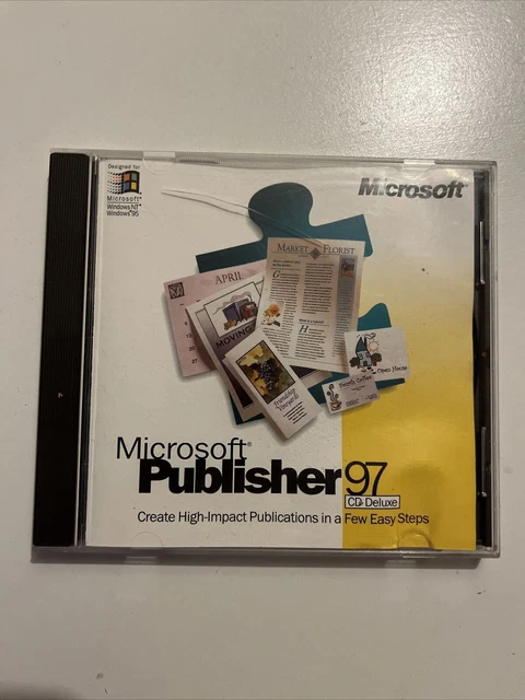 MICROSOFT PUBLISHER 97 PC CDROM For Windows 95 $29.90 - PicClick AU