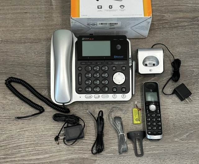 AT&T CONNECT TO Cell TL86109 2-Line Cordless DECT 6.0 Phone System w ...