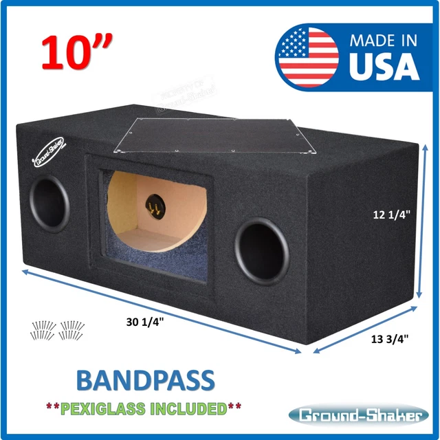 10& DUAL BANDPASS Sub Box Bandpass Dual Ported Vented 10" Subwoofer ...