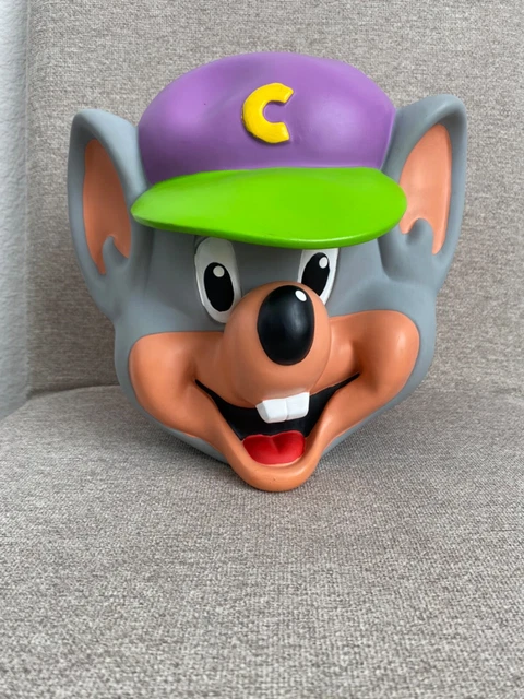 VINTAGE CHUCK E Cheese 3D Rubber Head Small Kids Backpack £82.80 ...